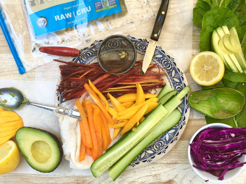 Raw Organic Rainbow Wraps. | Eat More Plants.
