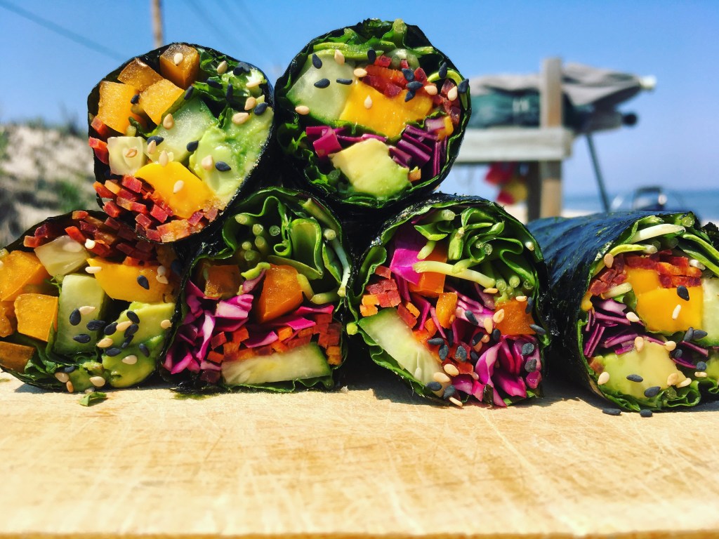 Raw Organic Rainbow Wraps. | Eat More Plants.